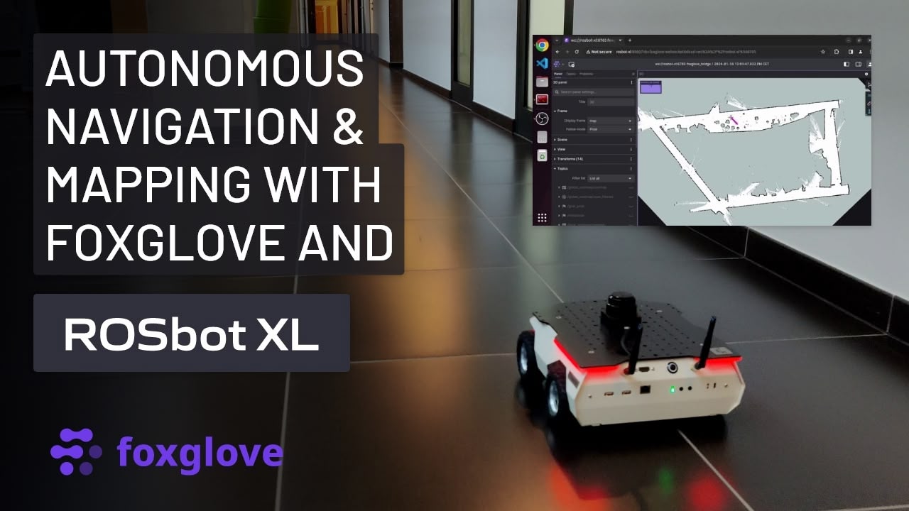Autonomous Navigation & Mapping with Foxglove and ROSbot XL | Husarion